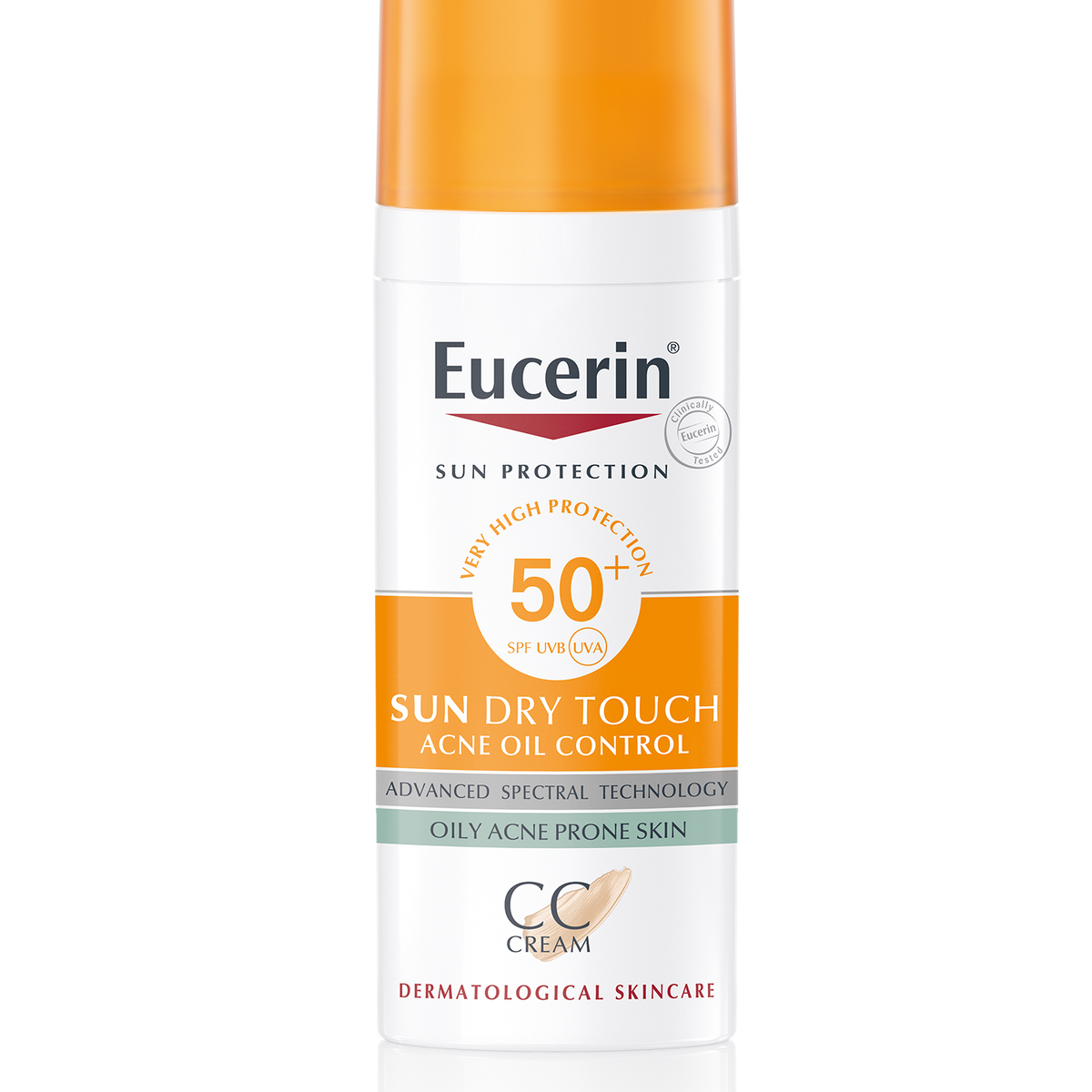 Eucerin SUN DRY TOUCH CC ACNE OIL CONTROL SPF 50+ PA++++ 50 ML ยูเซอริ ...